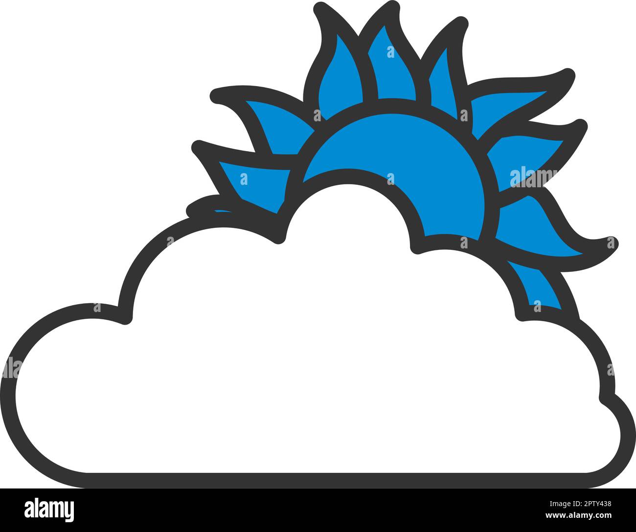 Sun Behind Clouds Icon Stock Vector Image & Art - Alamy