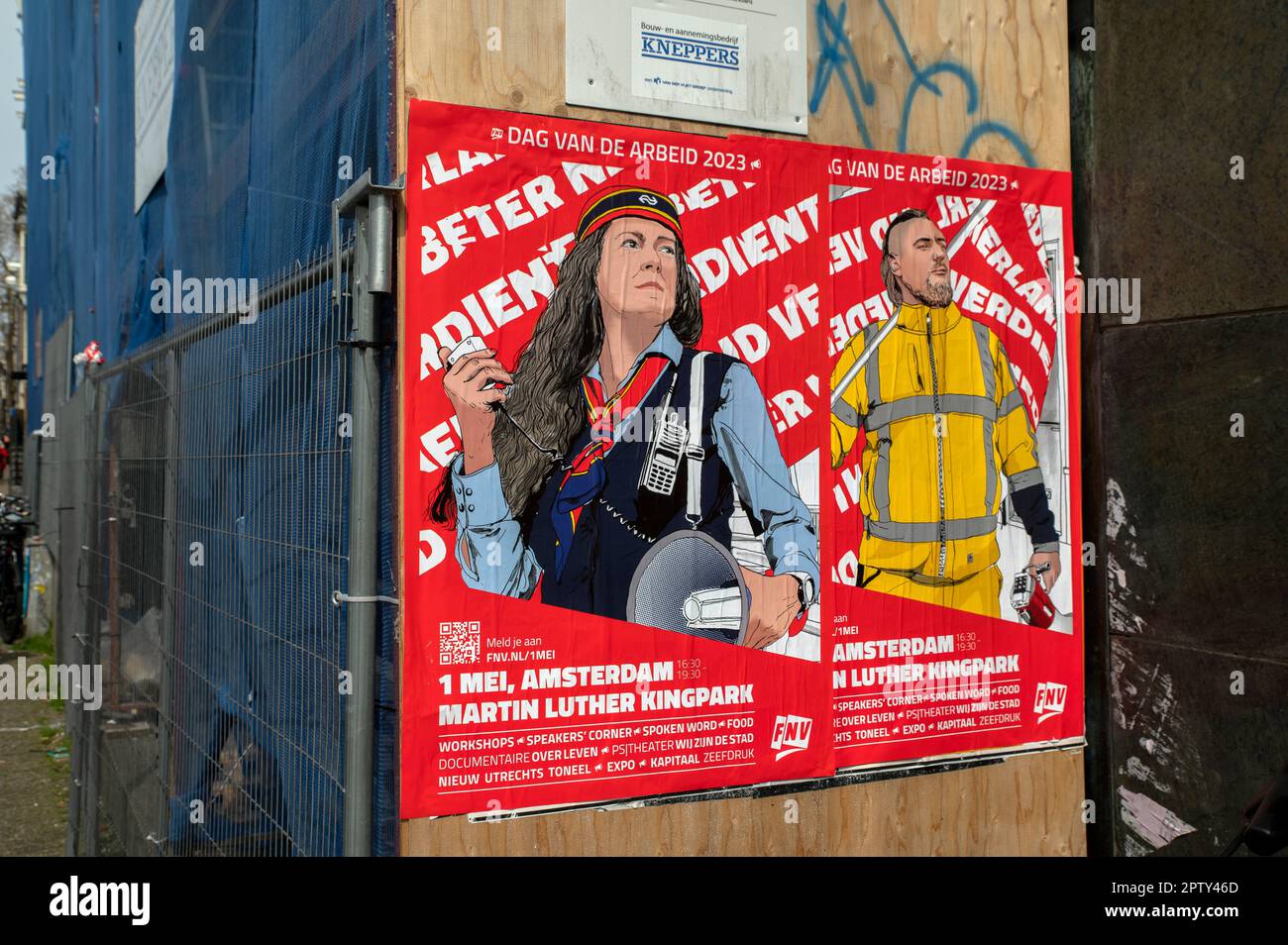 Poster FNV 1 May Celebration At Amsterdam The Netherlands 27-4-2023 ...