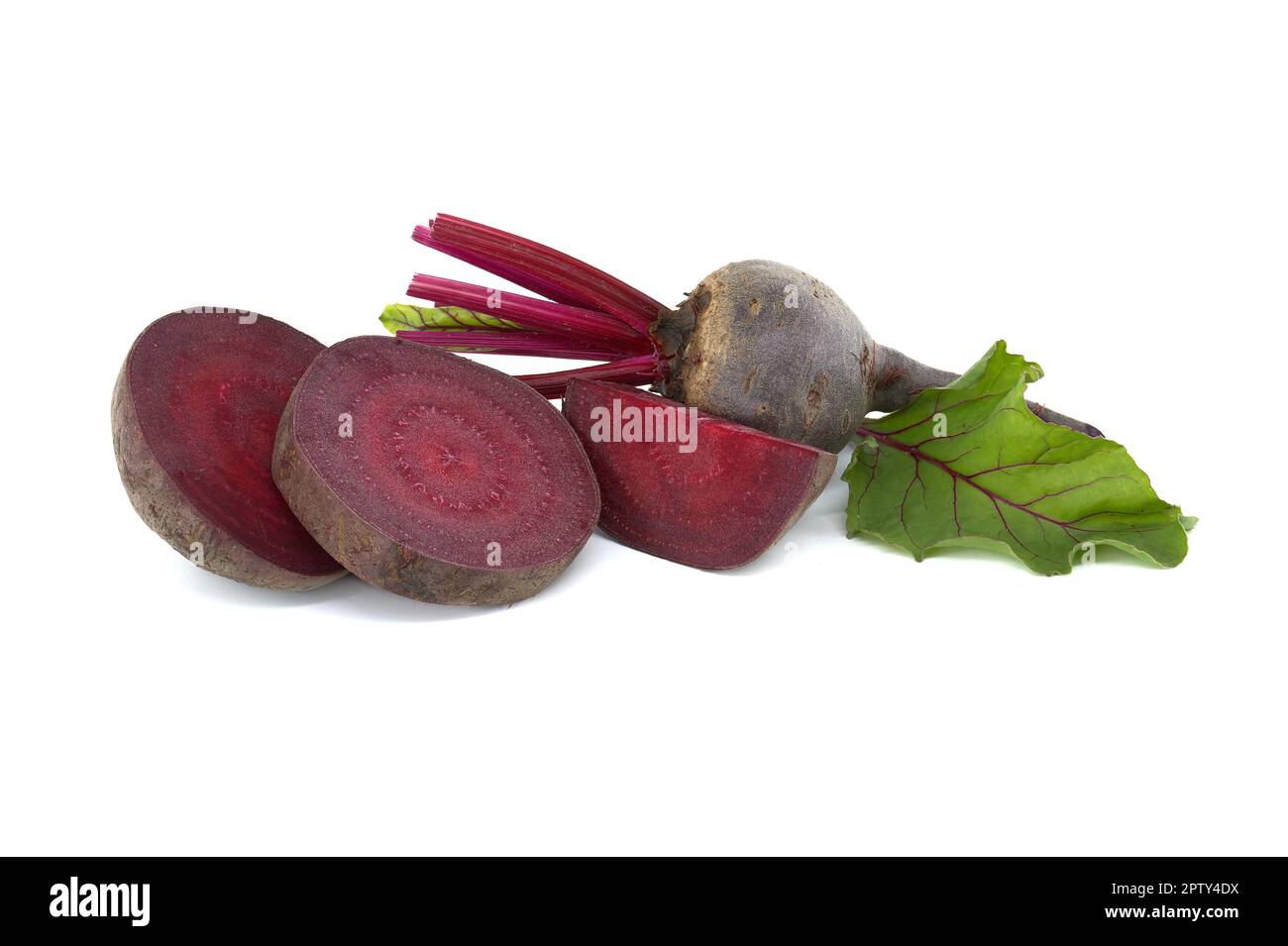 Fresh whole and sliced beet, beetroot isolated on white background ...