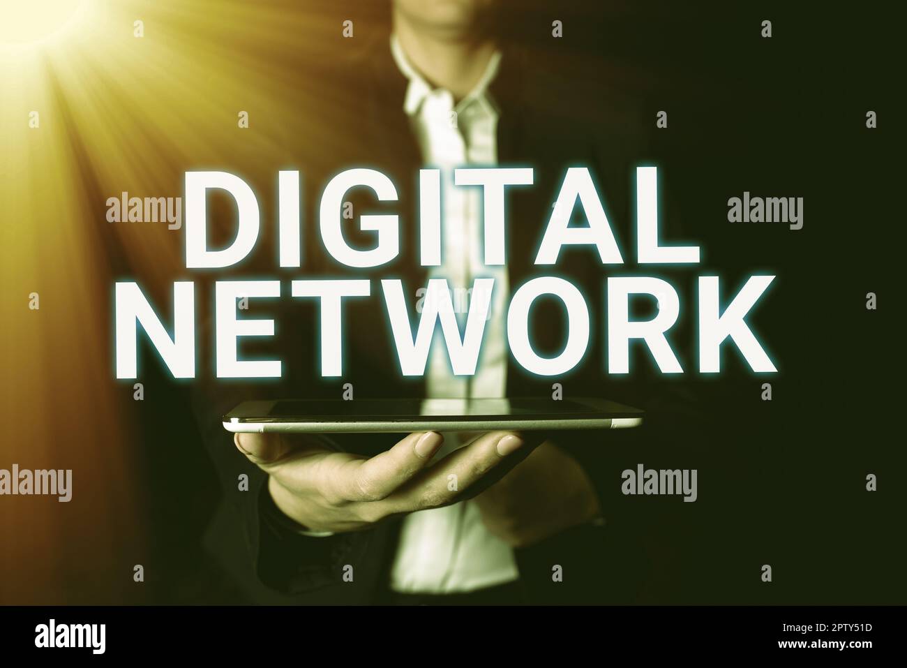 Text sign showing Digital Network, Internet Concept network ...