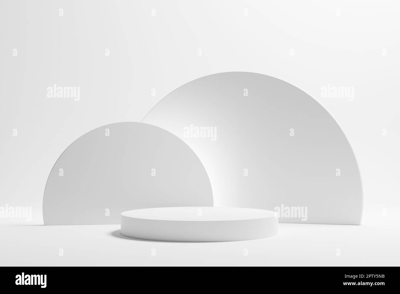 Realistic 3d rendering platform for product display with total white ...