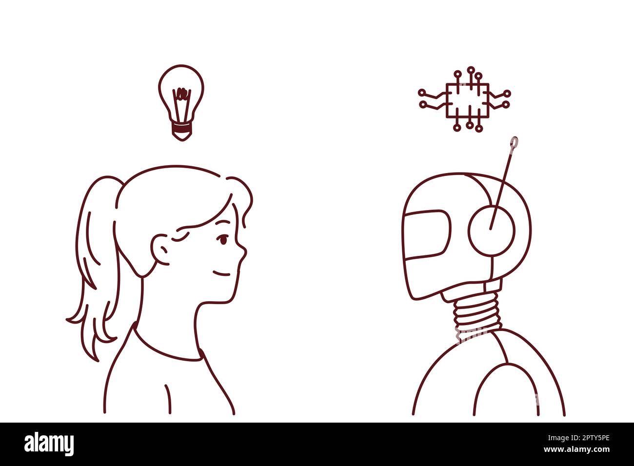 Artificial intelligence young woman Cut Out Stock Images & Pictures - Alamy