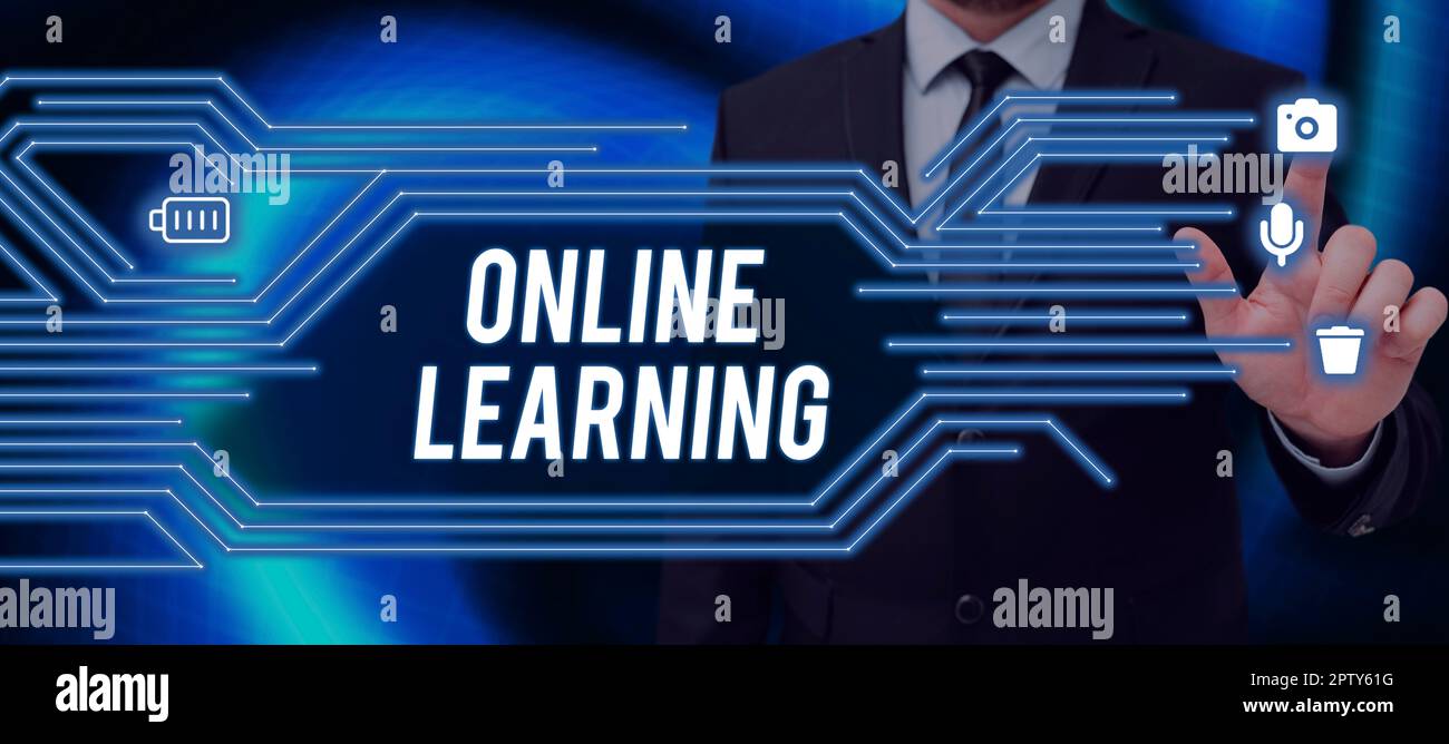Writing displaying text Online Learning, Internet Concept educational ...