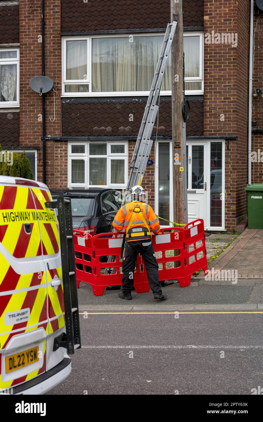 Installation of domestic full fibre broadband to a house FTTH with two ...