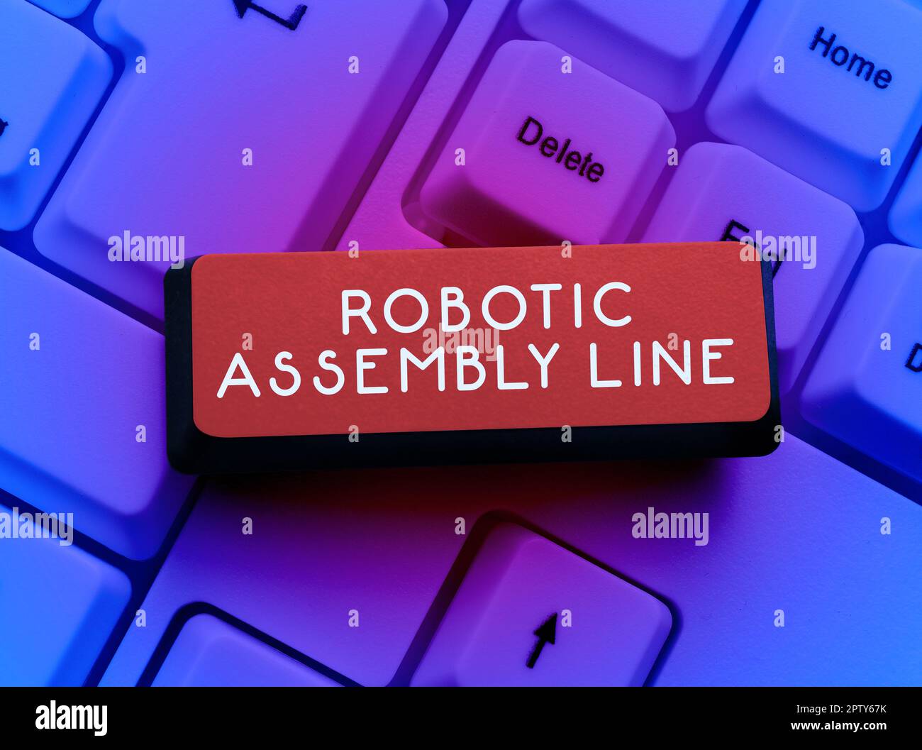 Conceptual caption Robotic Assembly Line, Conceptual photo use to ...
