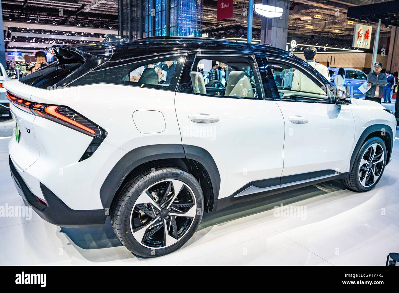 Geely Galaxy L7 electric SUV on display at the 2023 Shanghai Auto Show ...