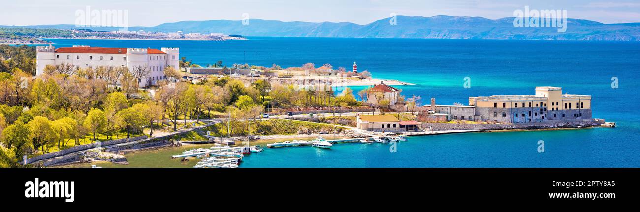 Town of Kraljevica in Kvarner bay beach and landmarks panoramic view ...