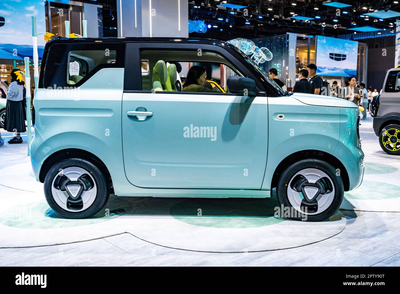 Geely Panda mini EV on display at the 2023 Shanghai Auto Show Stock ...