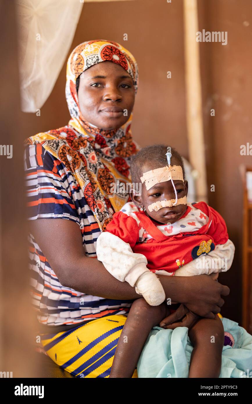 Mother and young child admitted to hospital for malnutrition and ...