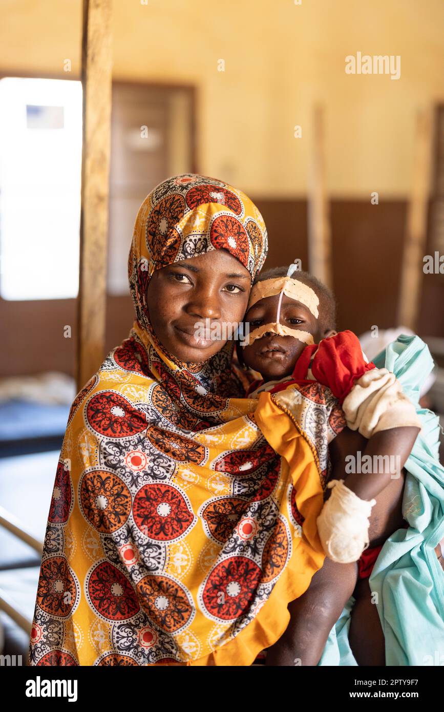 Mother and young child admitted to hospital for malnutrition and ...