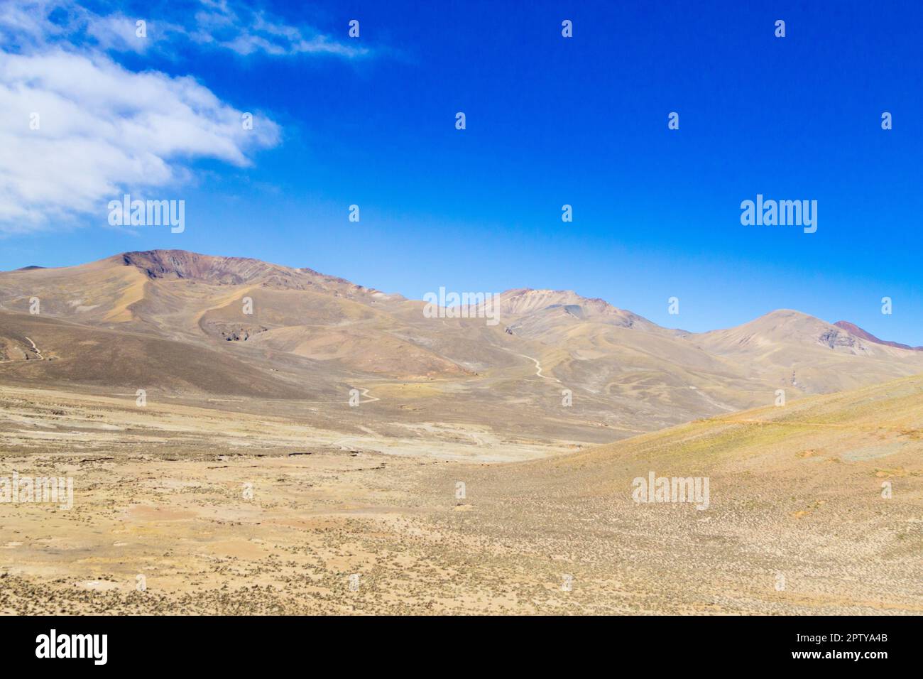 Bolivian mountains landscape,Bolivia.Road from Potosi to Tupiza Stock ...