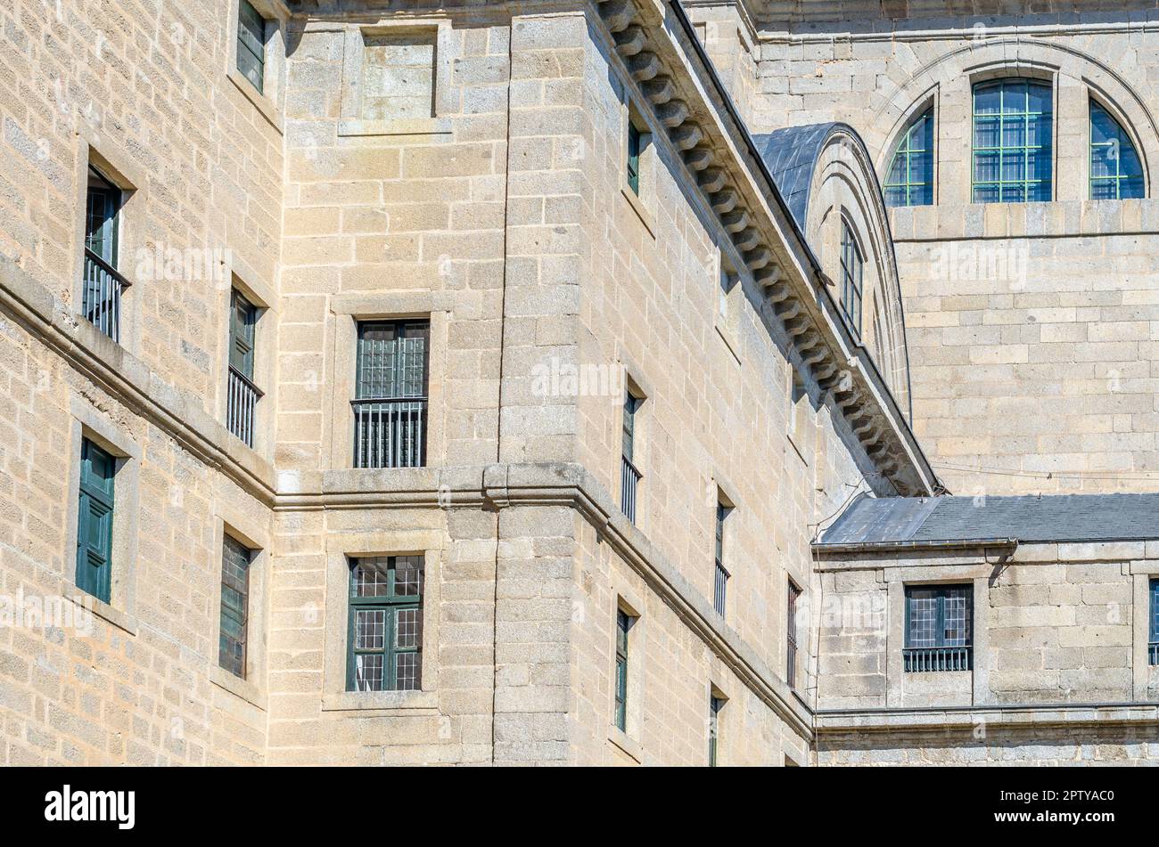 Architectural detail of the Royal Site of San Lorenzo de El Escorial ...