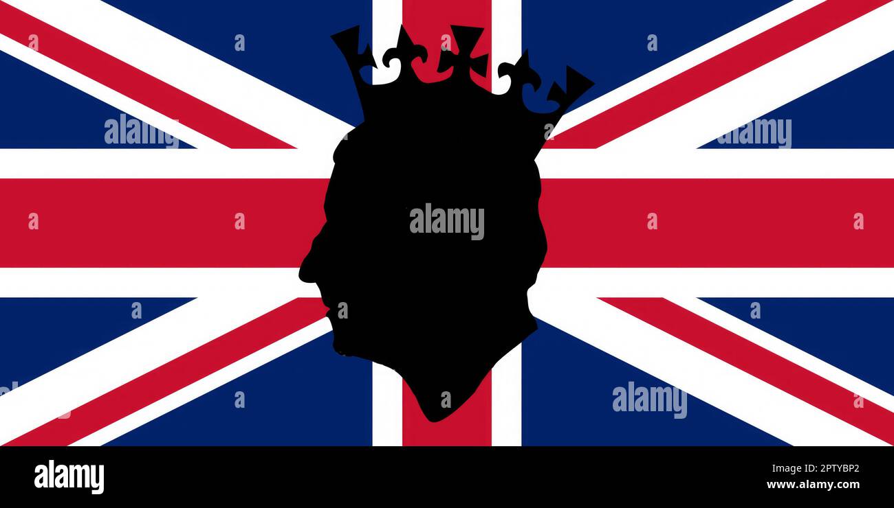 emblem of the Coronation of King Charles III. May 6, 2023 Stock Photo ...