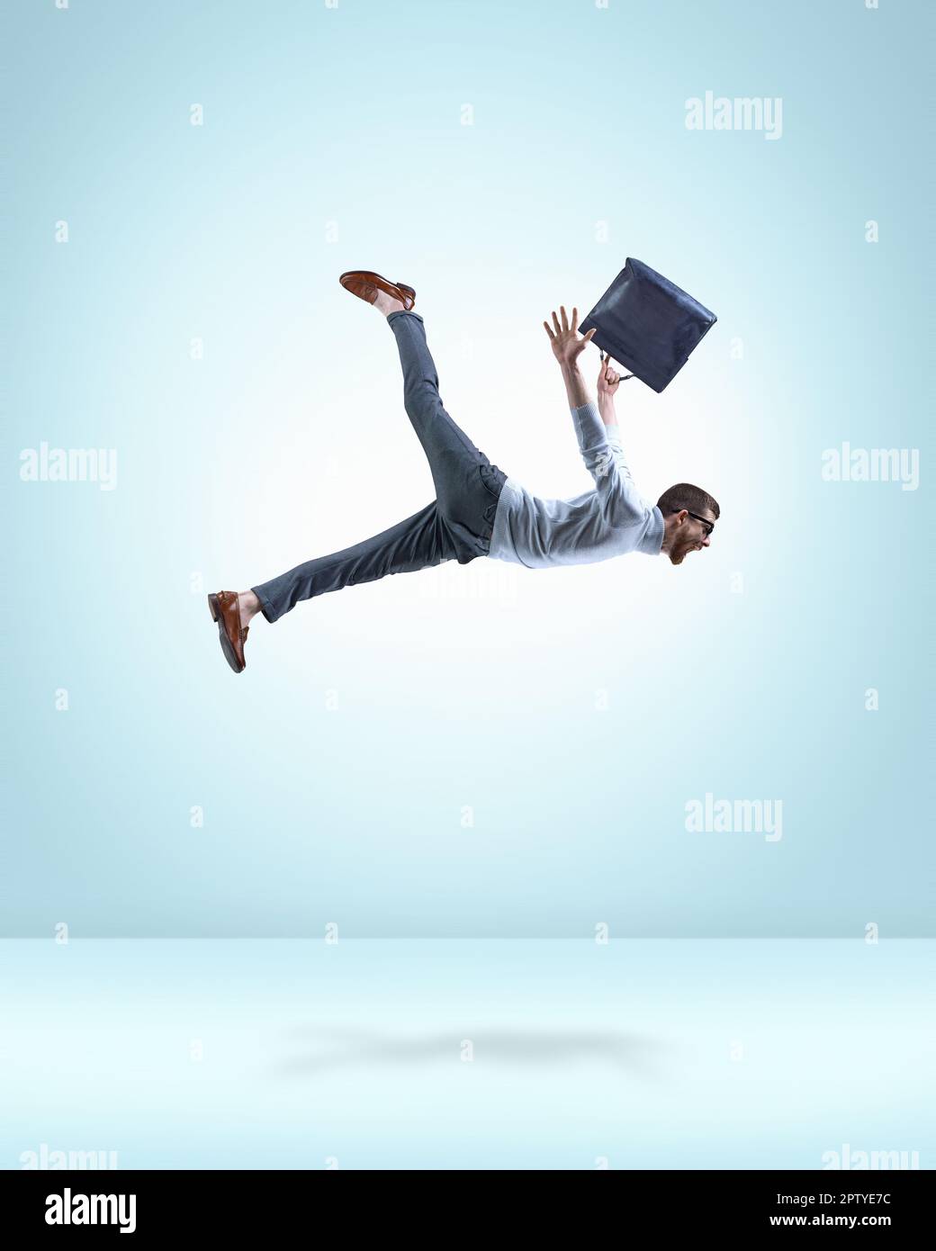 Motivated and ambitious young man, employee in formal wear with ...