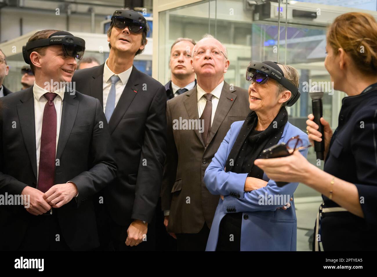 Velizy Villacoublay, France. 28th Apr, 2023. French Labour Minister ...