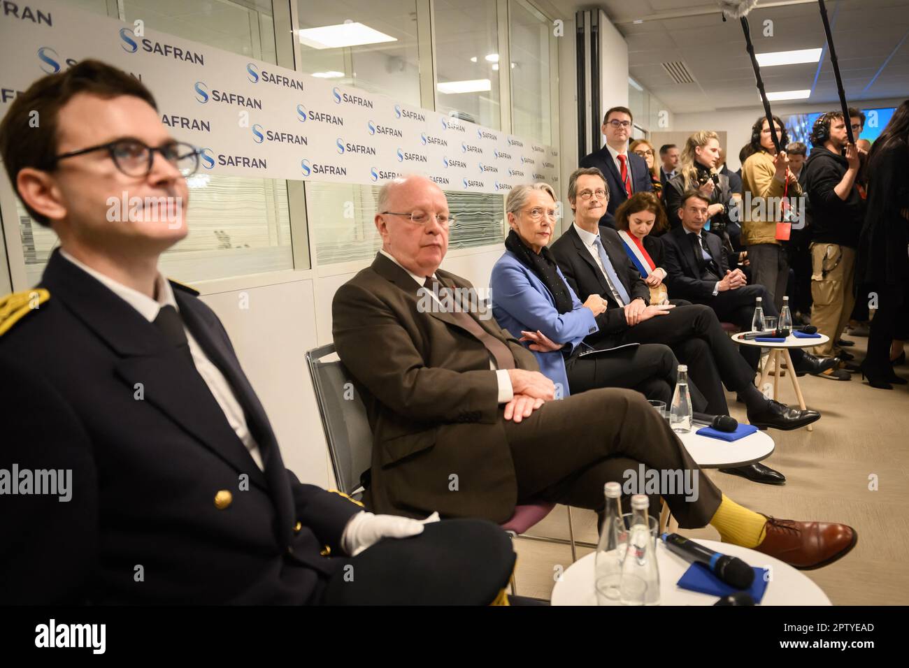 Velizy Villacoublay, France. 28th Apr, 2023. Chairman of Safran Ross ...