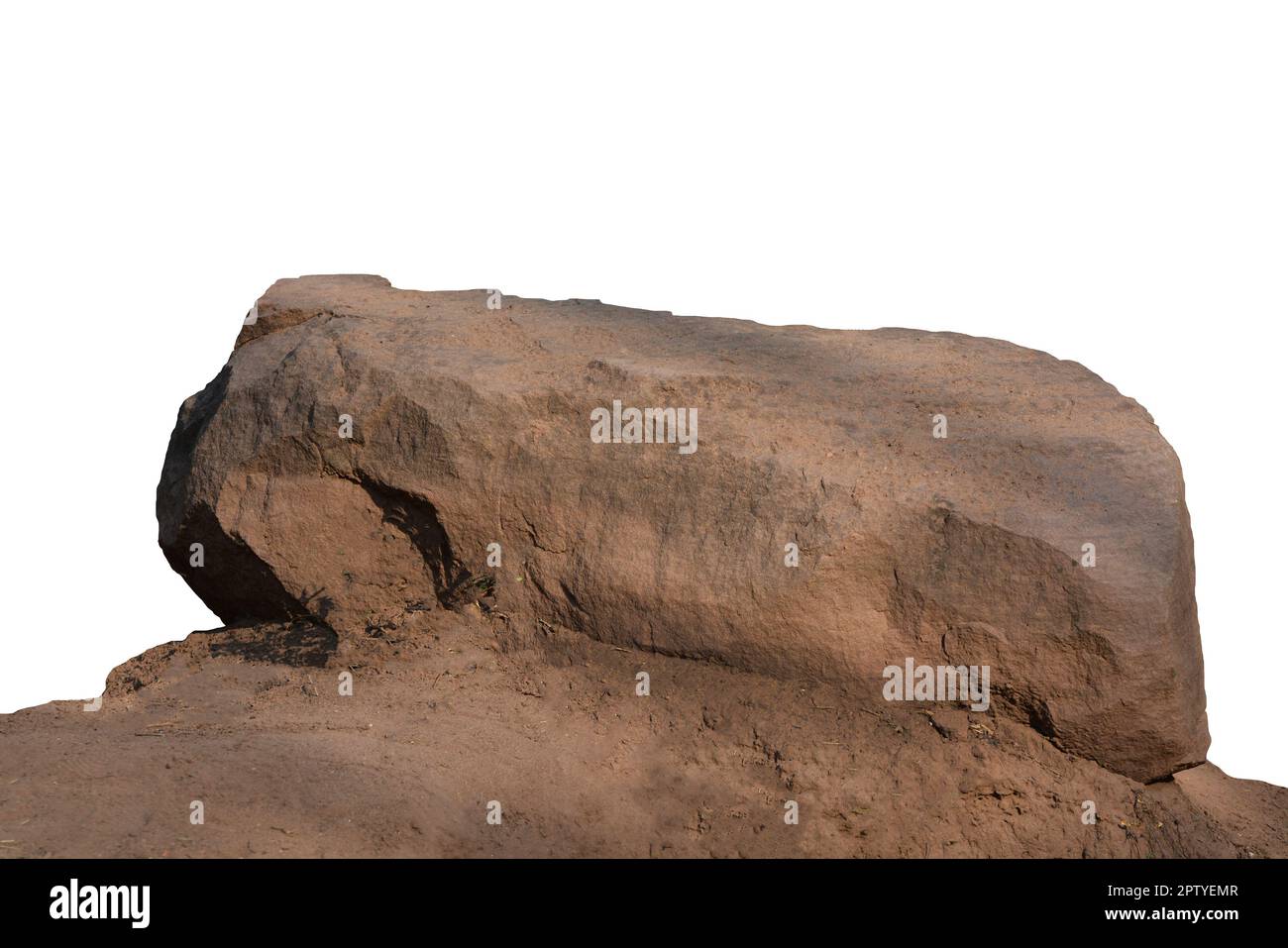 rock isolated on white background Stock Photo - Alamy