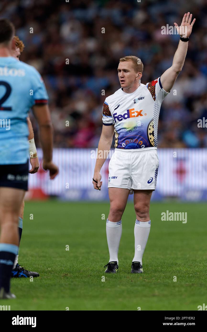 Sydney, Australia. 28th Apr, 2023. Referee, Damon Murphy in action ...