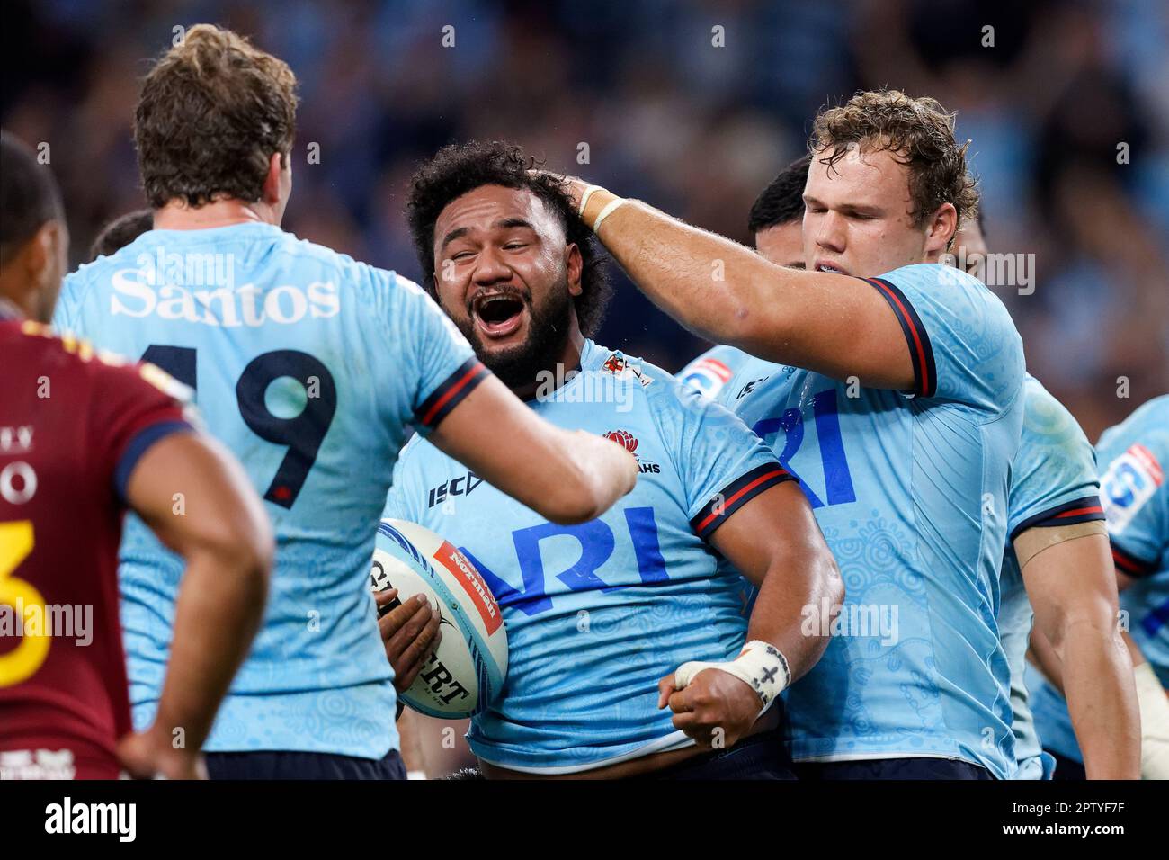 Sydney, Australia. 28th Apr, 2023. Mahe Vailanu of the Waratahs ...