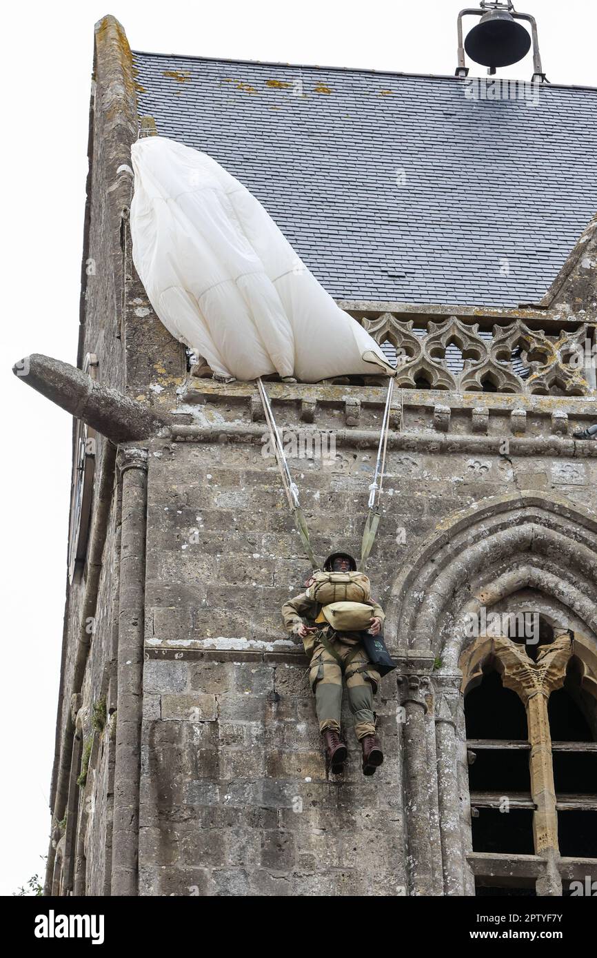 Church,where,during,American Airborne operation,US paratrooper,John ...