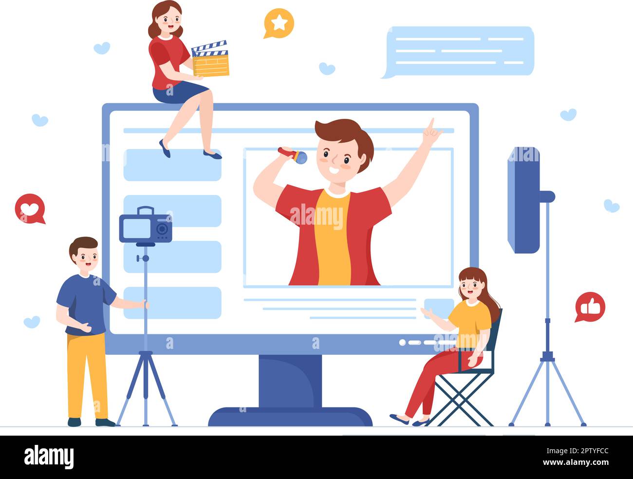 Celebrity Influencer with Posts on Internet for Advertising Marketing ...