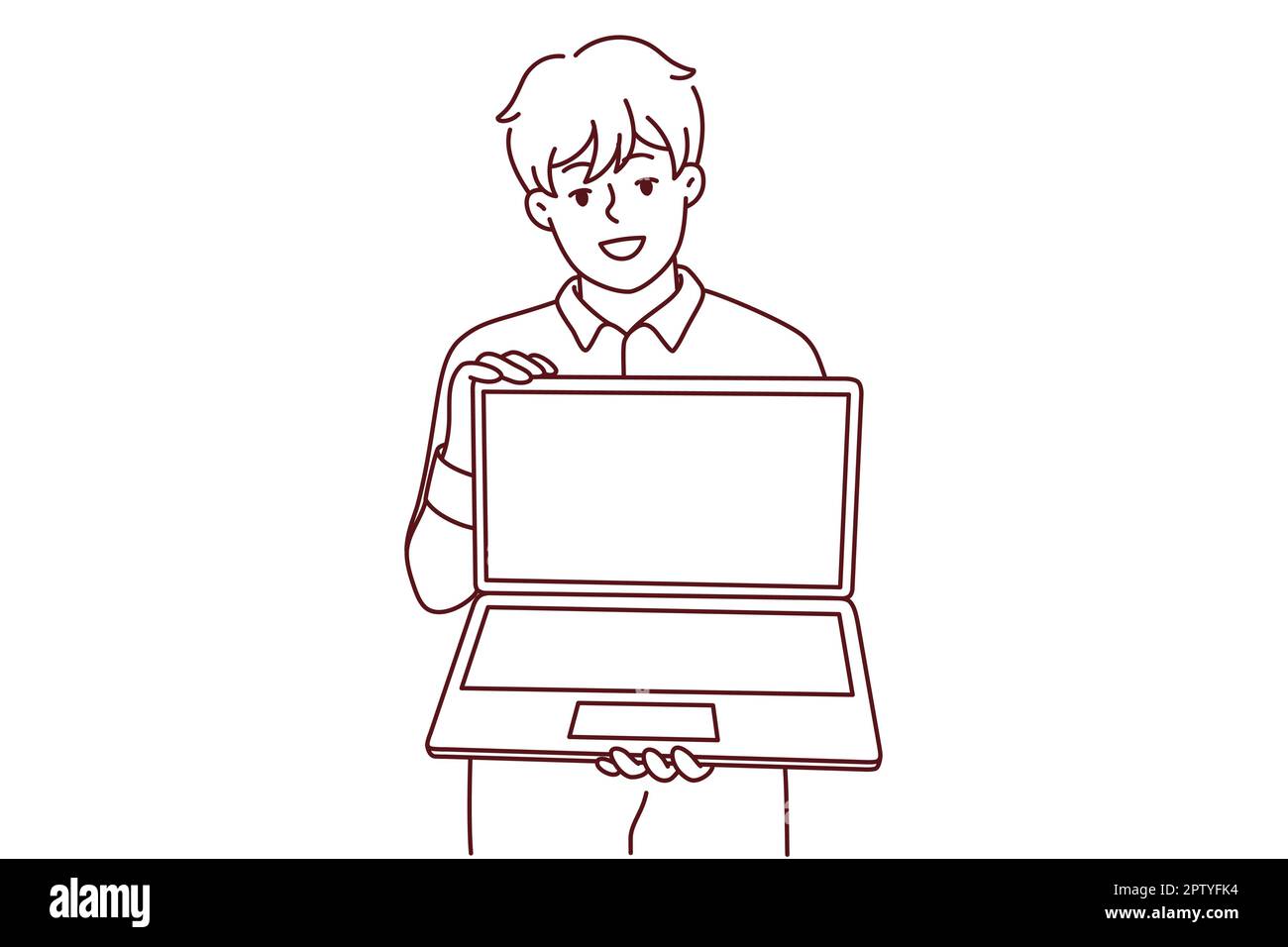 People show blank screen Stock Vector Images - Alamy