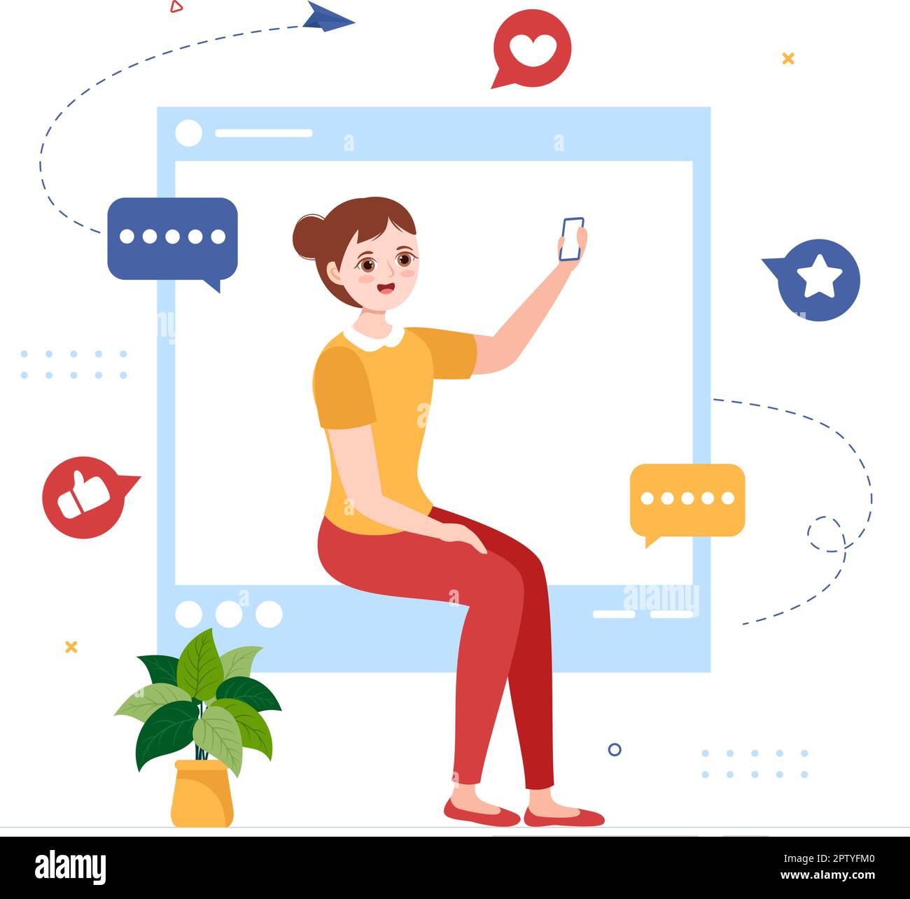 Celebrity Influencer with Posts on Internet for Advertising Marketing ...