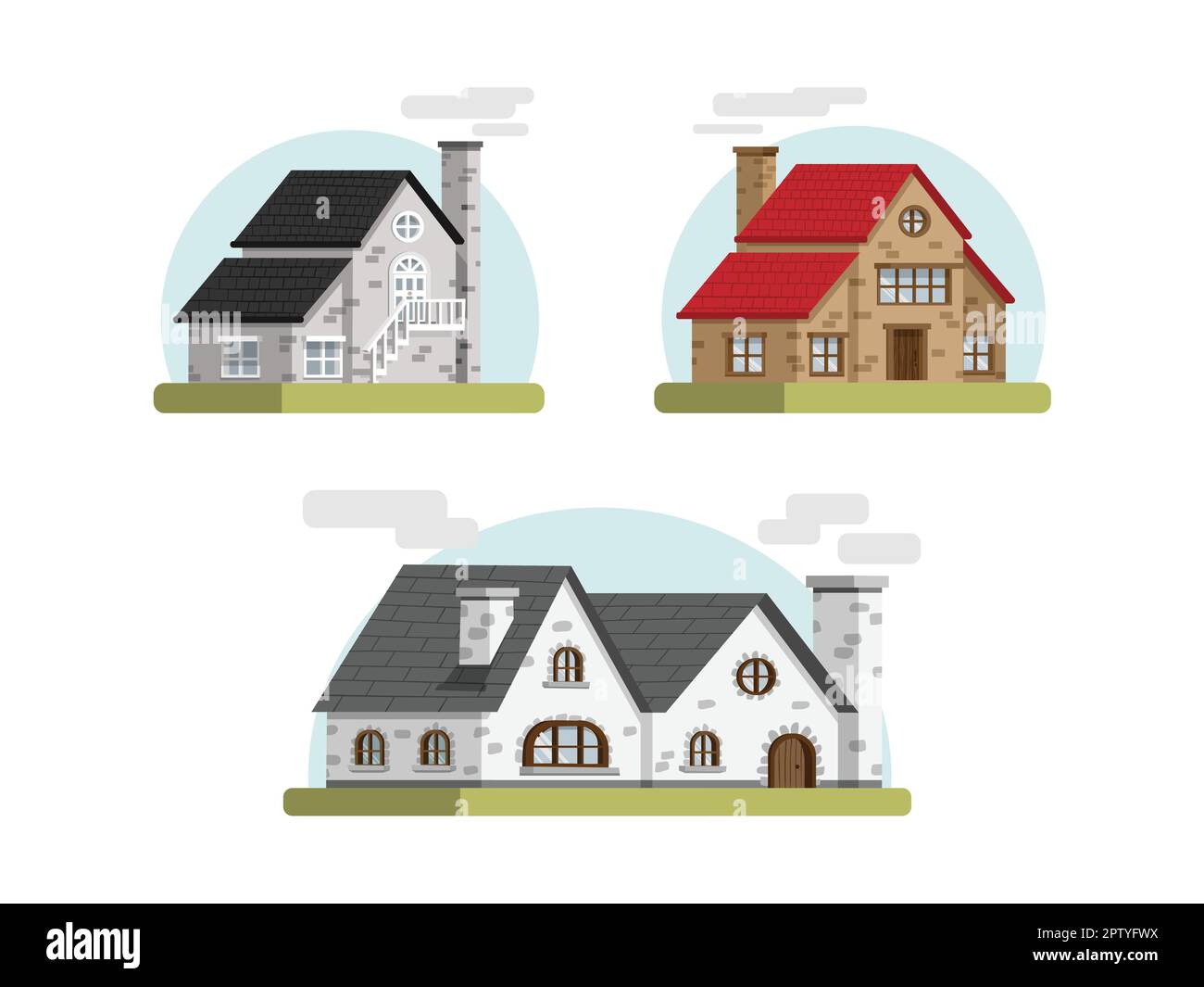 Detached single family Cut Out Stock Images & Pictures - Alamy