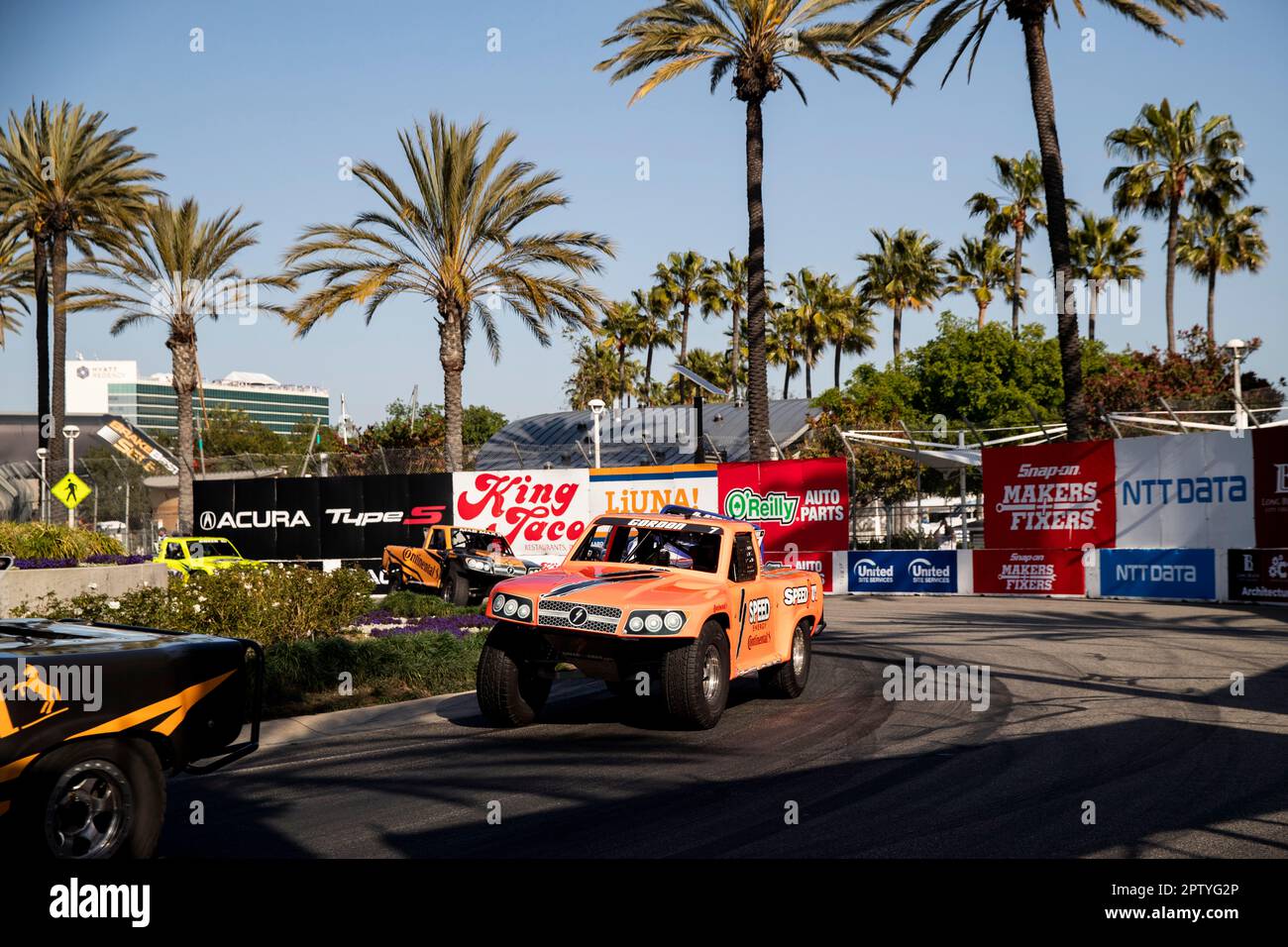 Long Beach, CA. 15th Apr, 2023. ROBBY GORDON (7) of Orange, CA drives ...