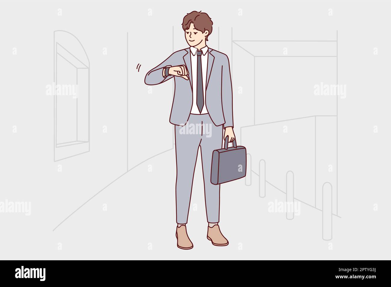 Check clock business people Stock Vector Images - Alamy