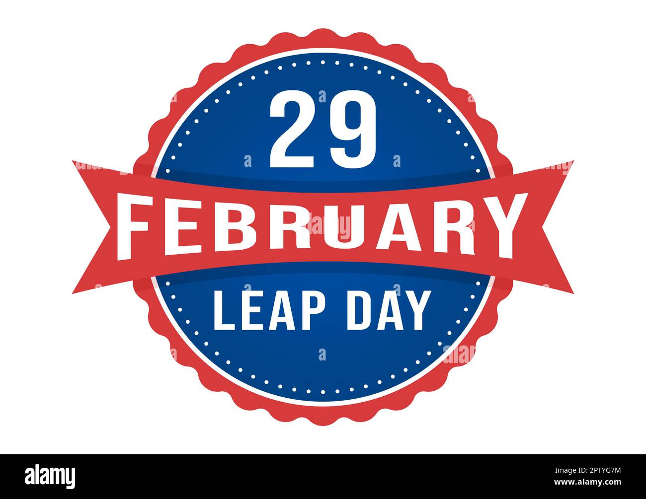 Happy Leap Day on 29 February with Cute Frog in Flat Style Cartoon Hand ...