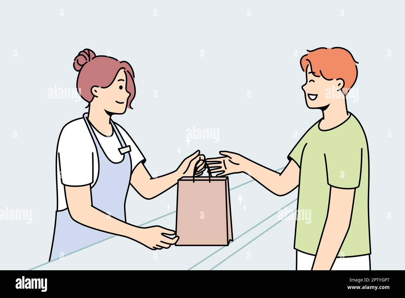 Female seller Stock Vector Images - Alamy