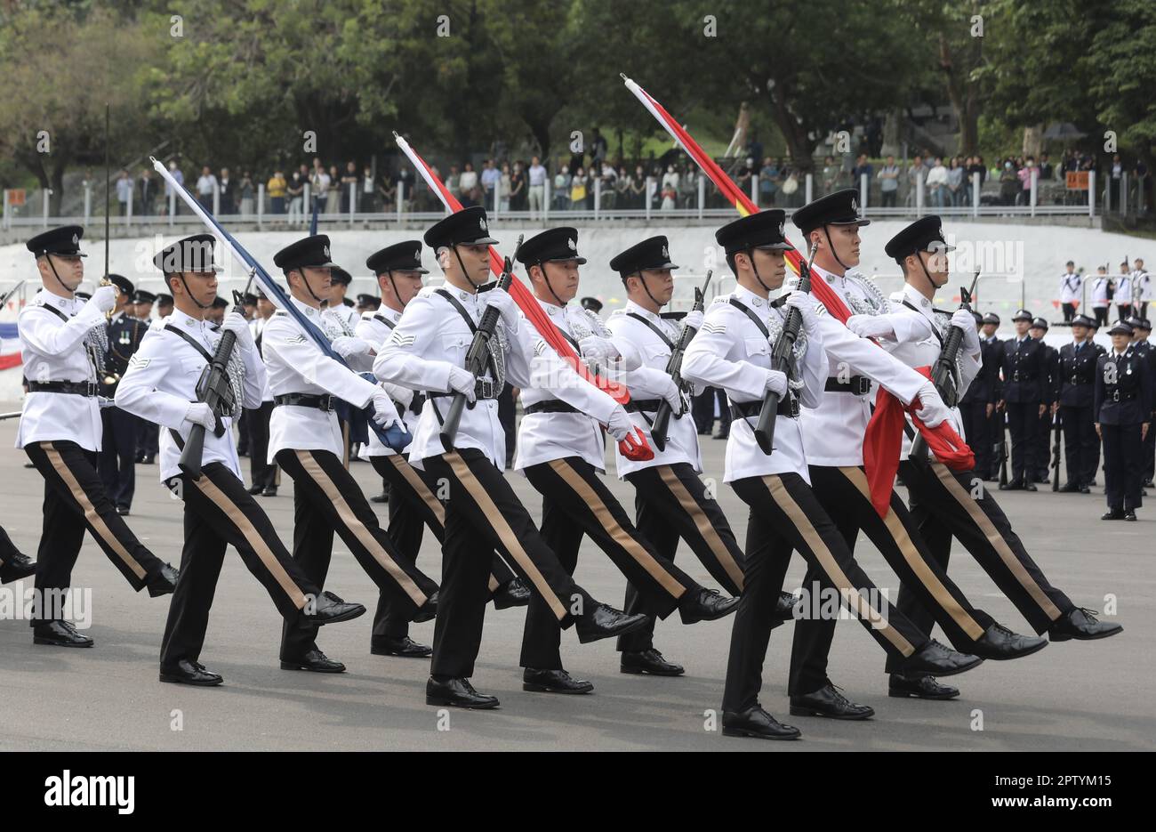 The passing-out parade of probationary inspectors and recruit police ...