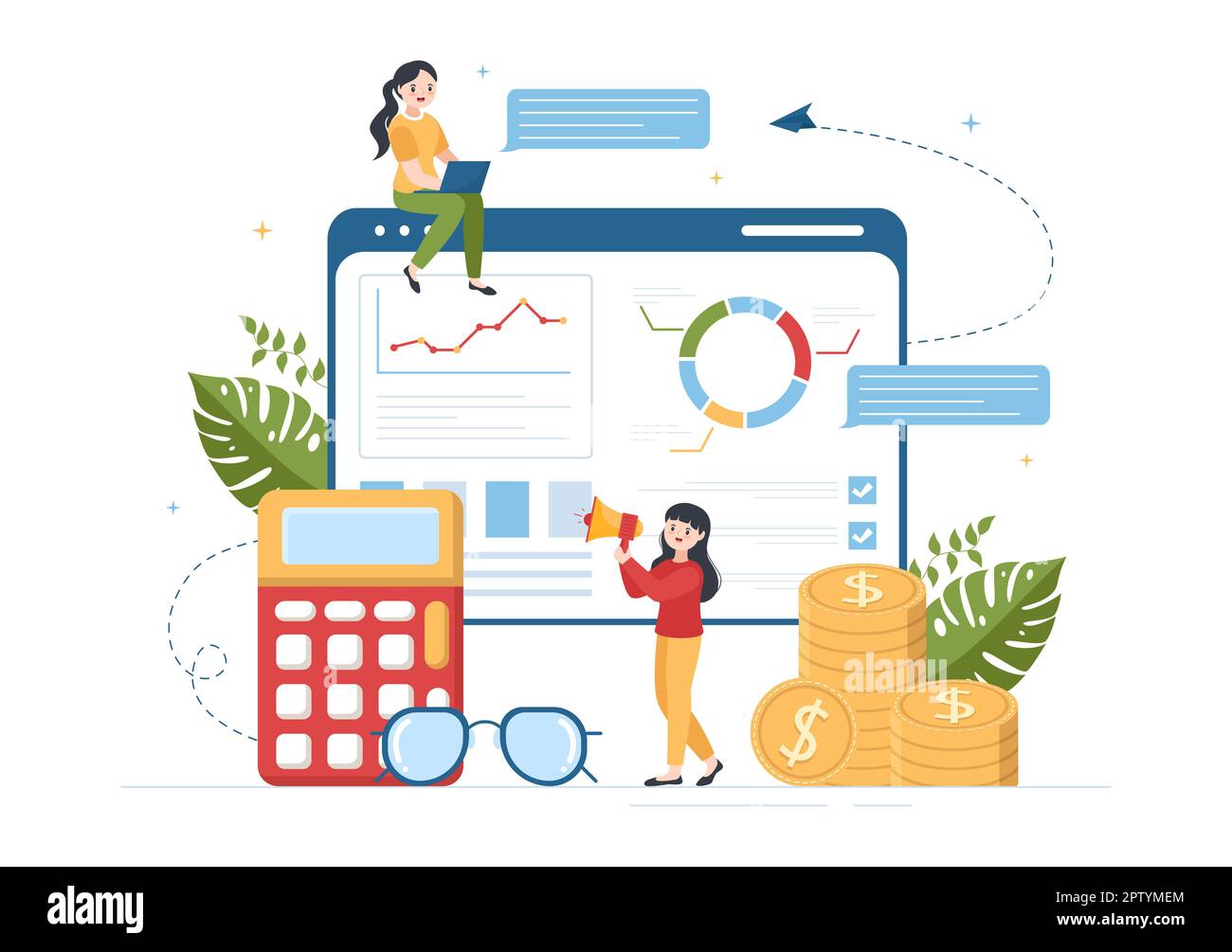 Business Audit of Documents with Charts, Accounting, Calculations and ...