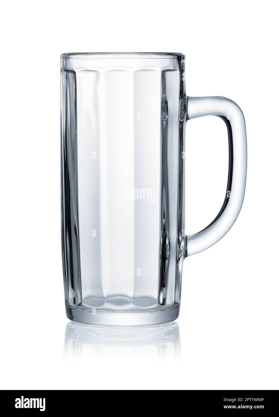 Empty beer mug on white background Stock Photo - Alamy