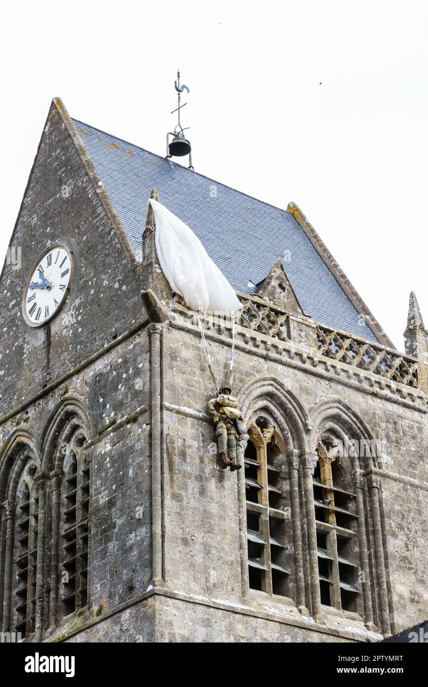 Church,where,during,American Airborne operation,US paratrooper,John ...