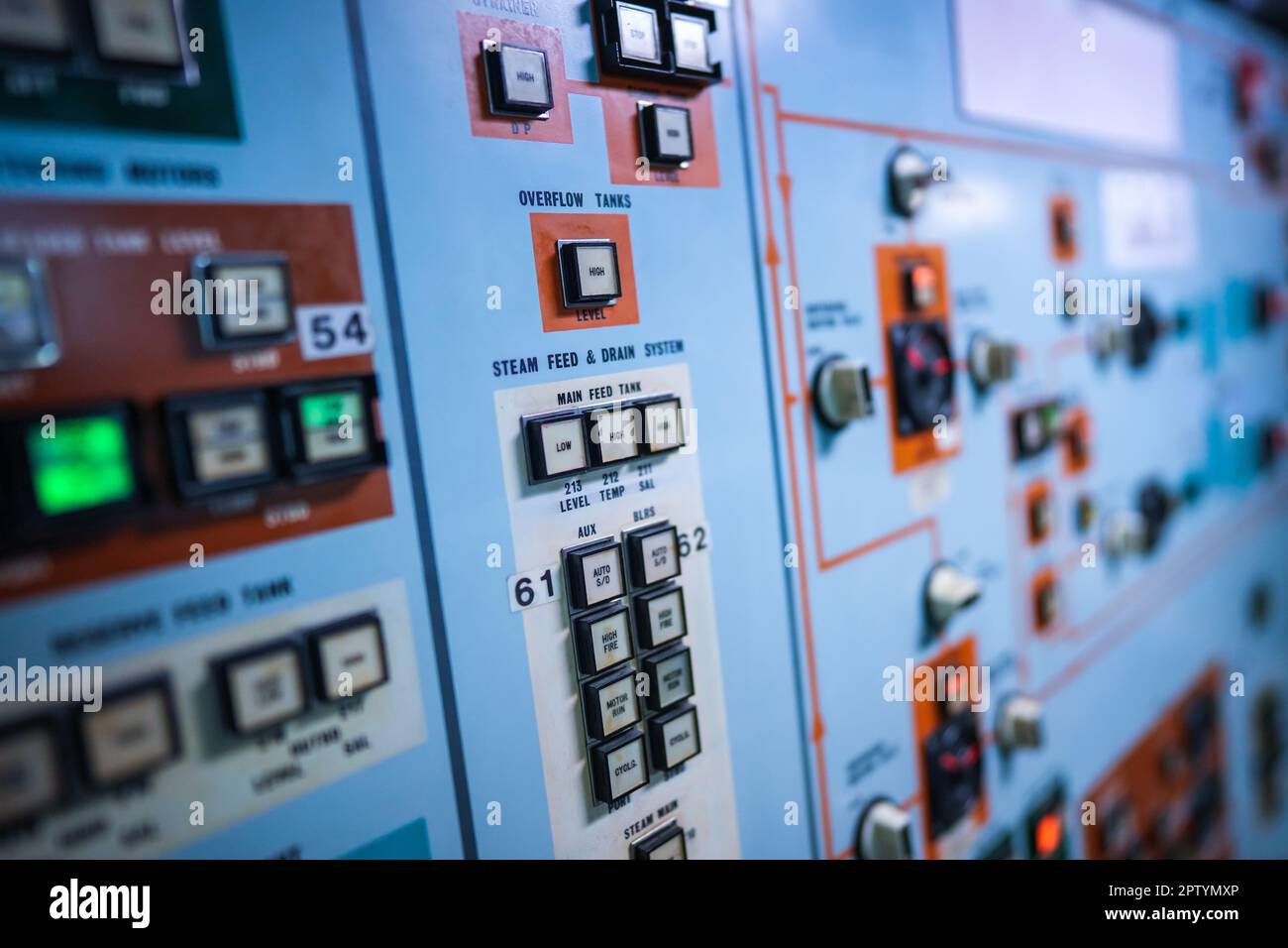 Image of a control panel with many buttons Stock Photo - Alamy