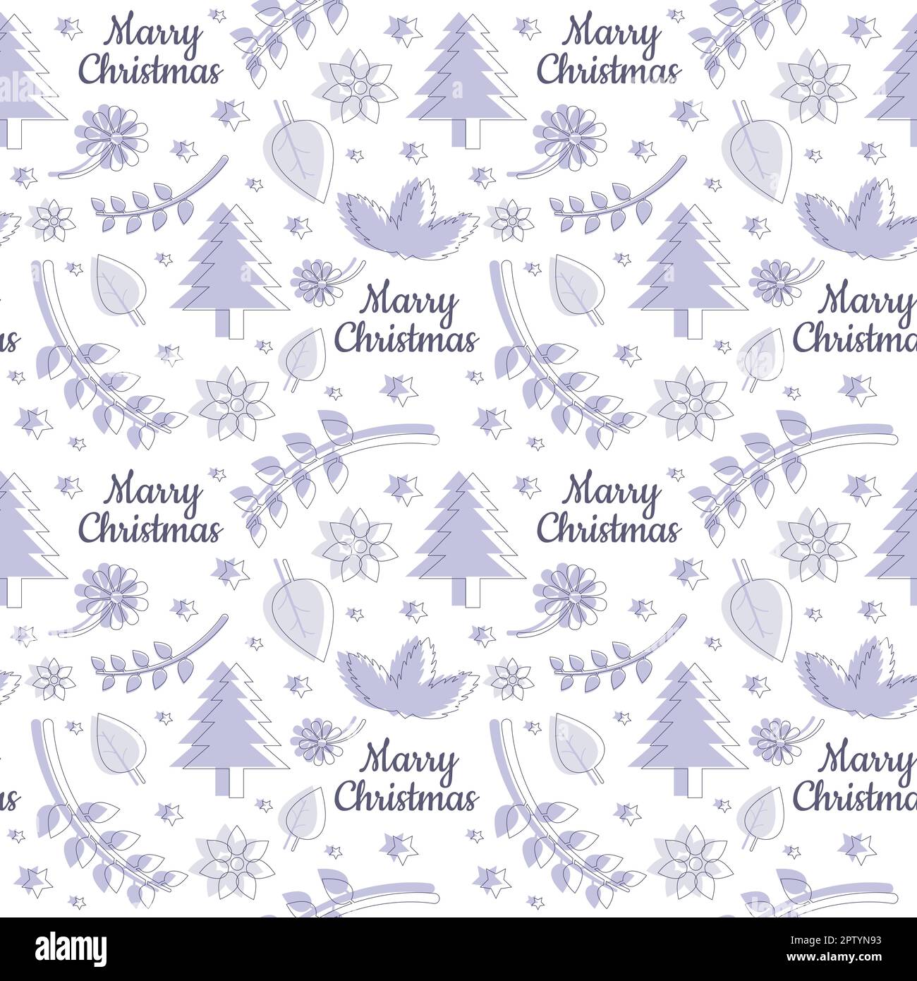 Christmas Background Seamless Pattern Design With Santa Claus, Tree ...