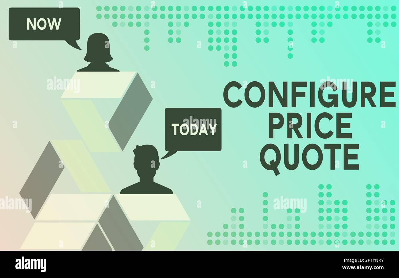 Conceptual caption Configure Price Quote, Conceptual photo software use ...