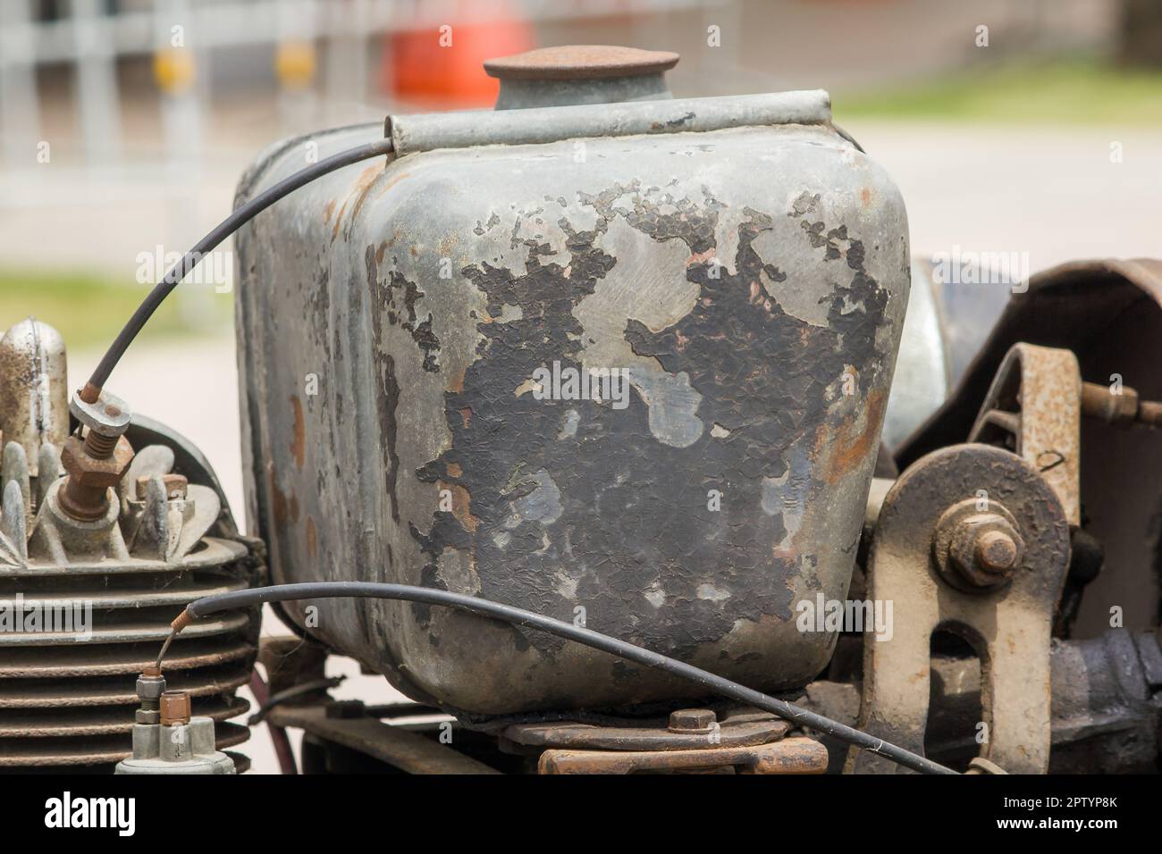 Old oil tanks of old cars, many years old Stock Photo - Alamy