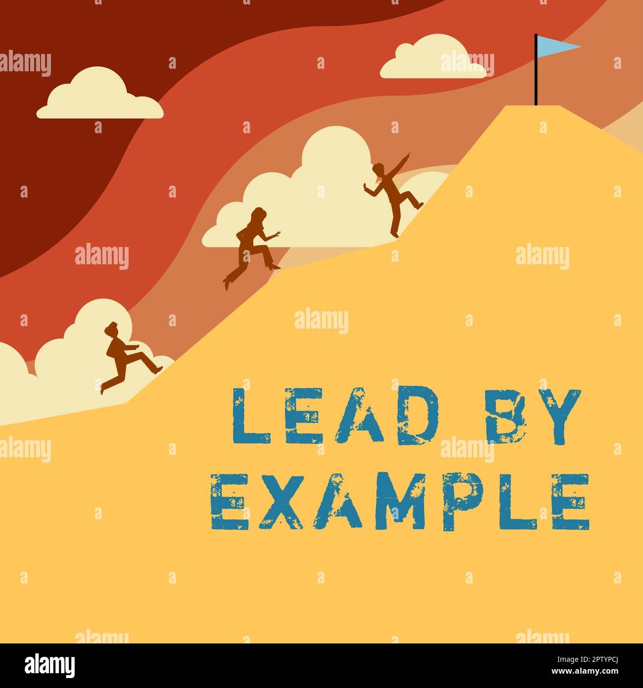 Writing displaying text Lead By Example, Business showcase Leadership ...