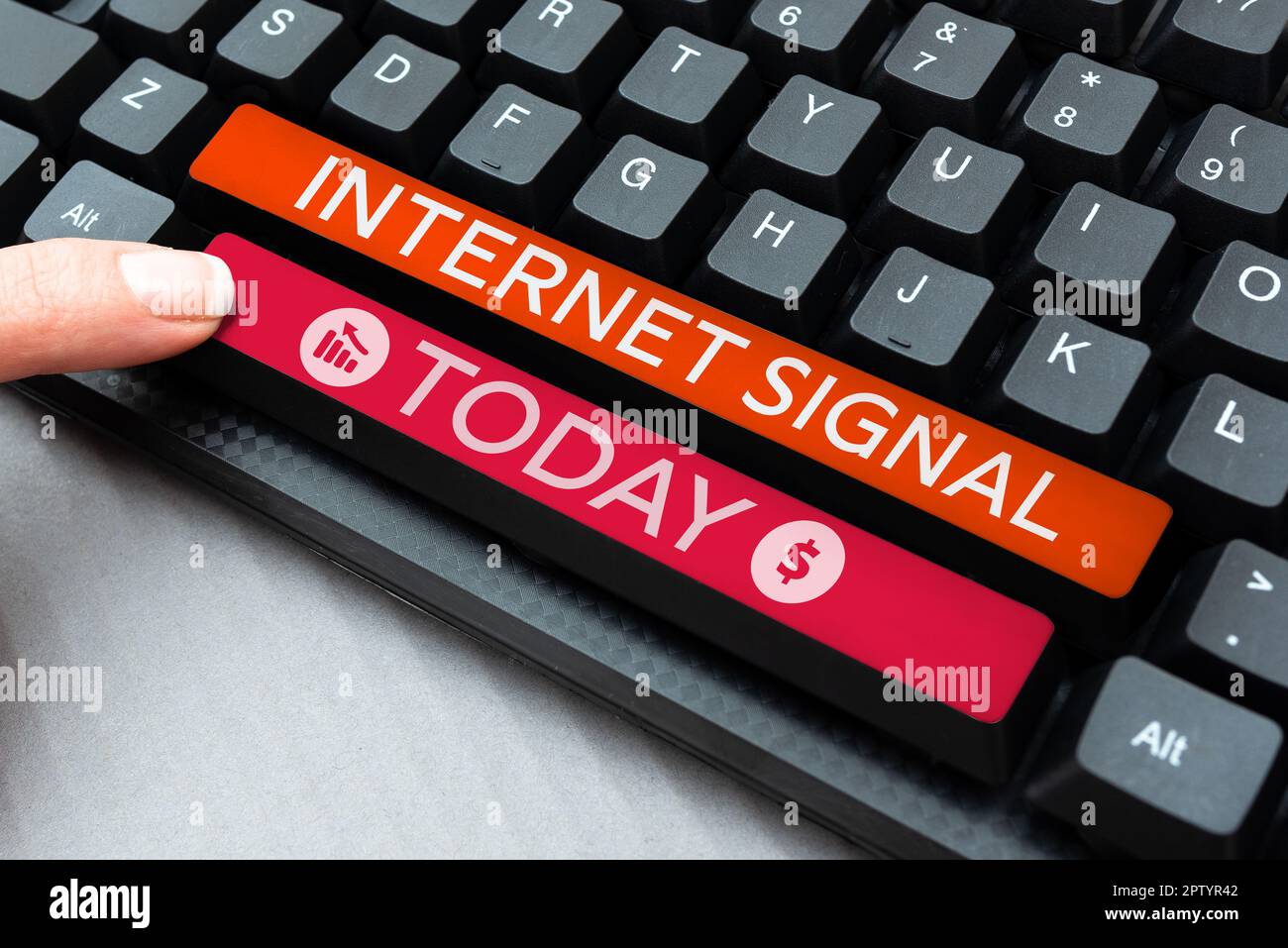 Hand writing sign Internet Signal, Internet Concept signal strength ...