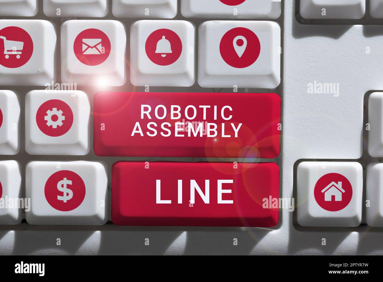 Text showing inspiration Robotic Assembly Line, Business showcase use ...