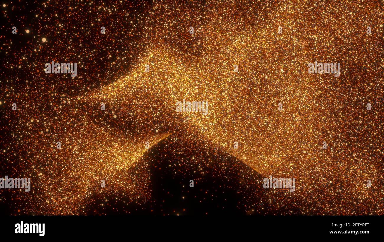Ember gold particles. Computer generated 3d render Stock Photo - Alamy