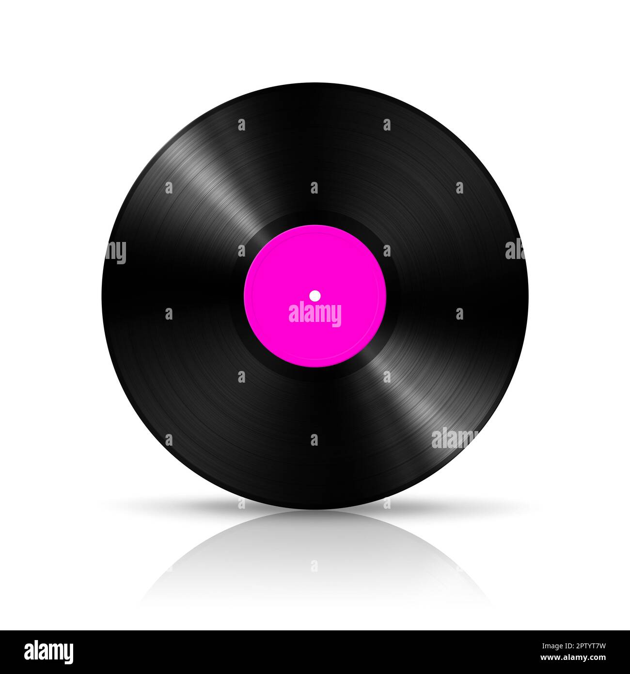 Pink vinyl record isolated on white background. 3D illustration Stock ...