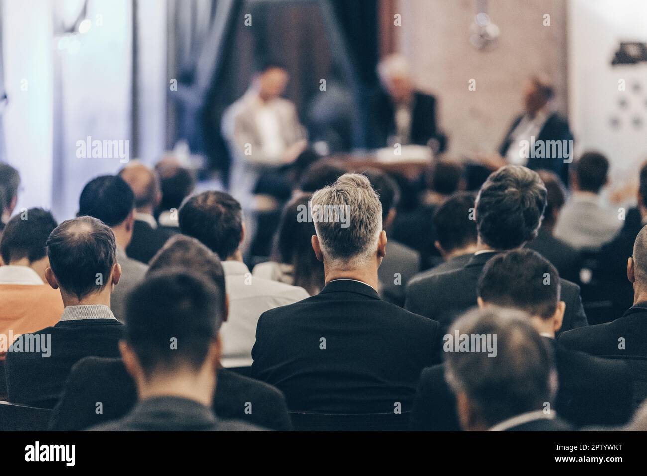 Round table discussion at business convention and Presentation ...