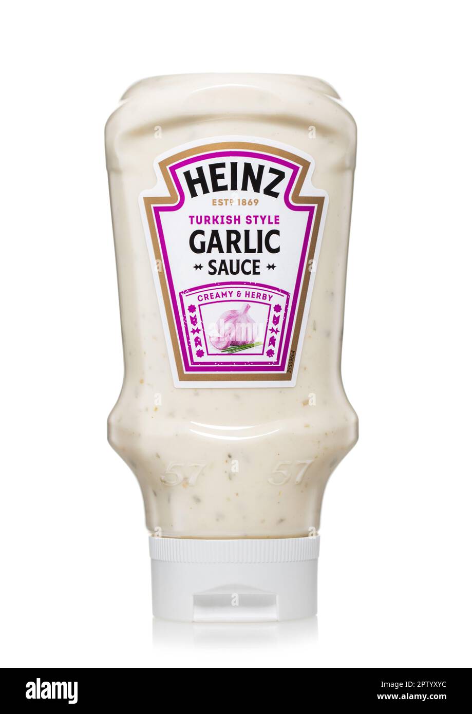 LONDON,UK - APRIL 22, 2023 : Bottle of Heinz Turkish style garlic sauce on white Stock Photo - Alamy