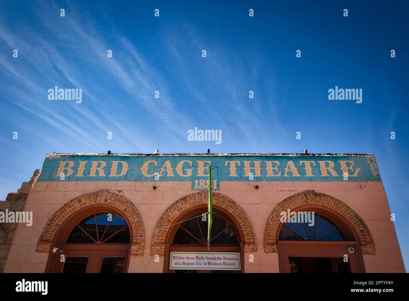 The Bird Cage Theatre, first opened in 1881 and now a tourist ...