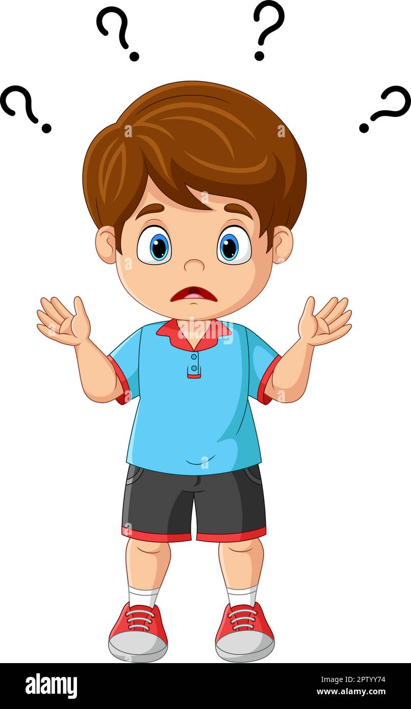 Cartoon surprised boy Cut Out Stock Images & Pictures - Alamy