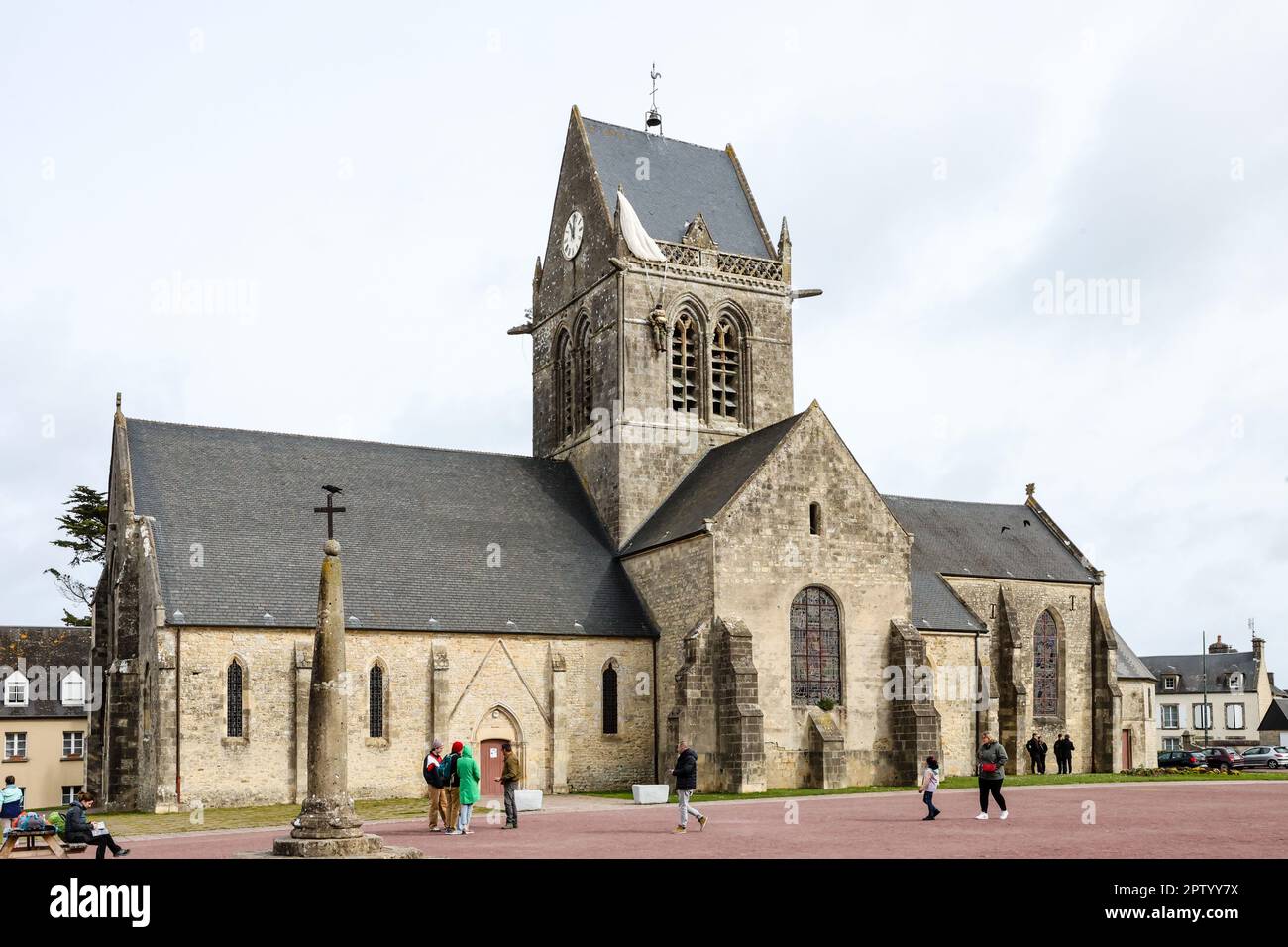 Church,where,during,American Airborne operation,US paratrooper,John ...